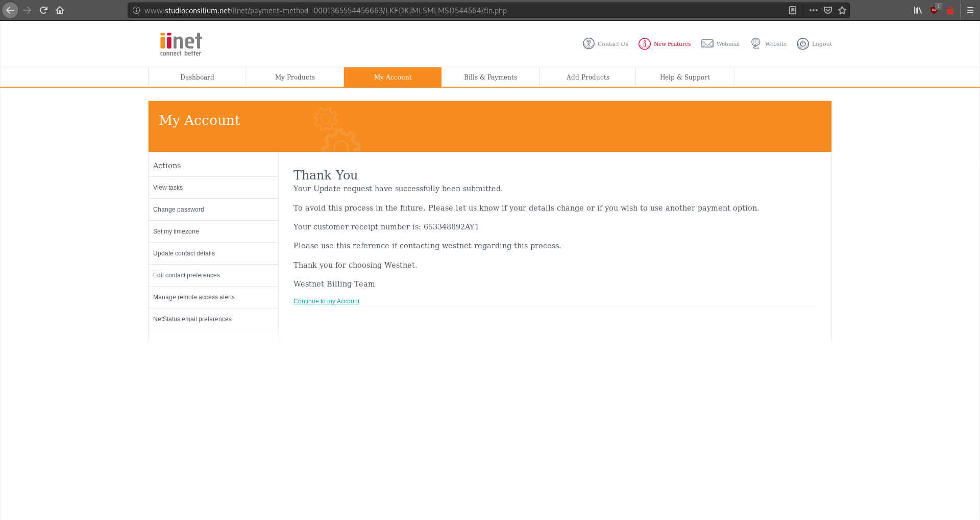 Local Internet service provider iiNet spoofed in phishing email